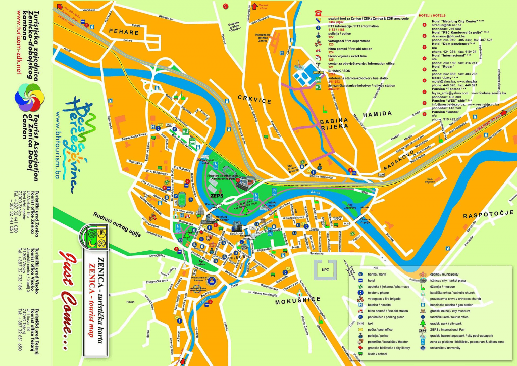 Mapa Grada Zenice - Grad Zenica